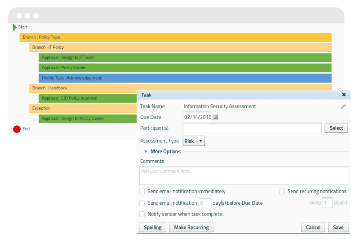 Risk Management Tasks & Workflow | LogicManager ERM Software